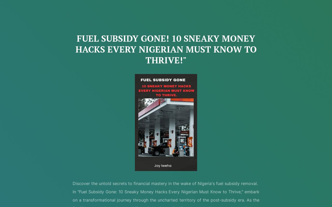 FUEL SUBSIDY GONE! 10 SNEAKY MONEY HACKS EVERY NIGERIAN MUST KNOW TO THRIVE!"